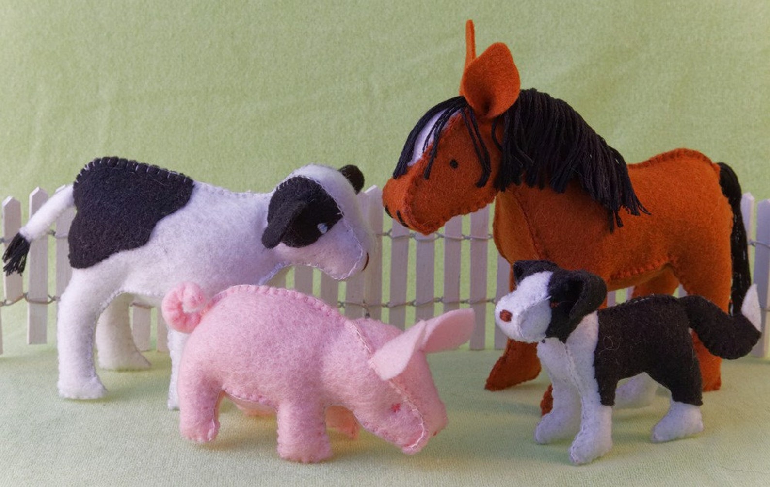 Felt Farm Animal Set Patterns and Illustrated Instructions | Etsy Canada
