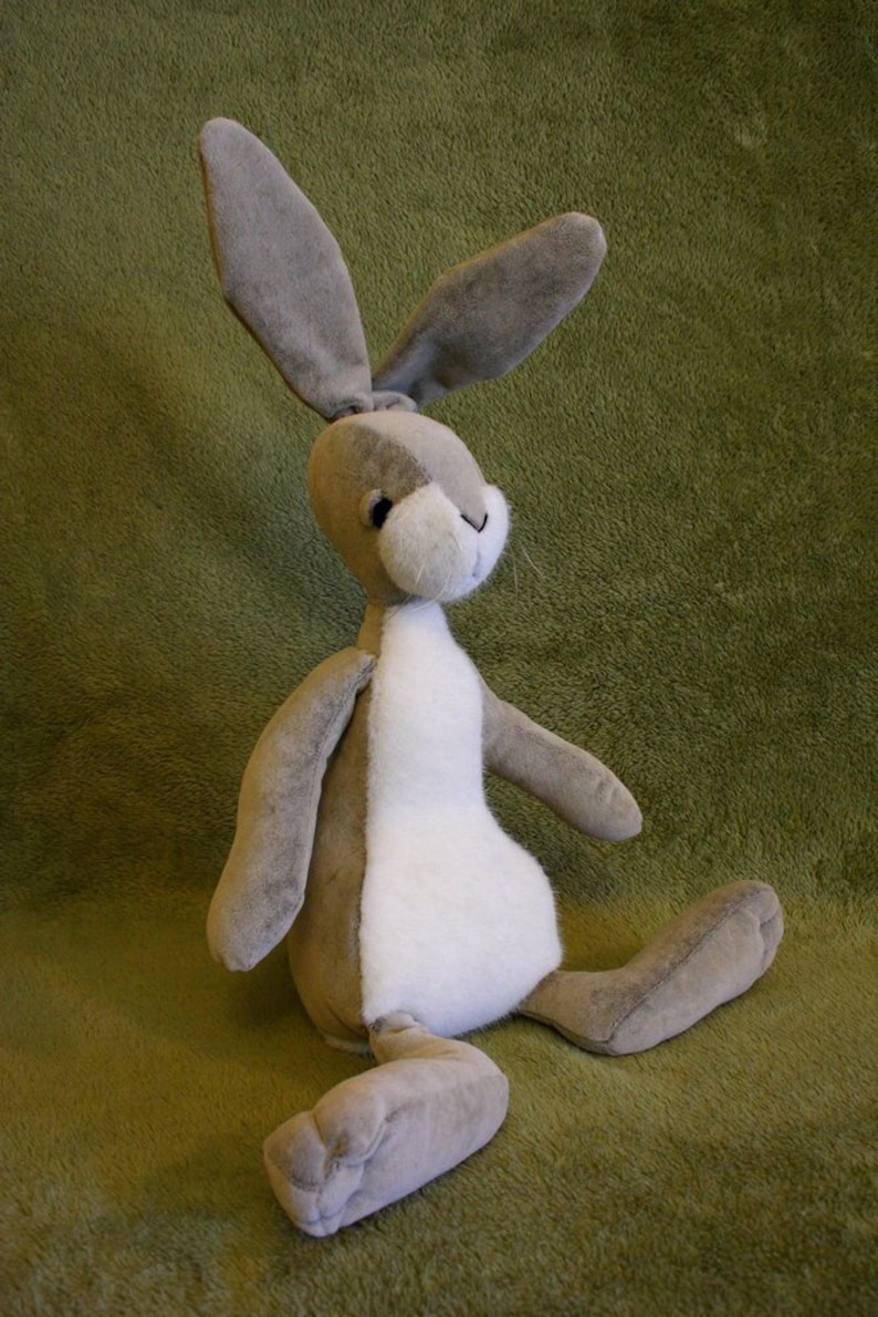 Bunny Rabbit Pattern and Illustrated Instructions for Colin, a 10" Tall ...