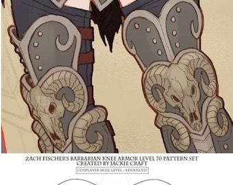 Barbarian Knee Armor Cosplay Pattern - Etsy