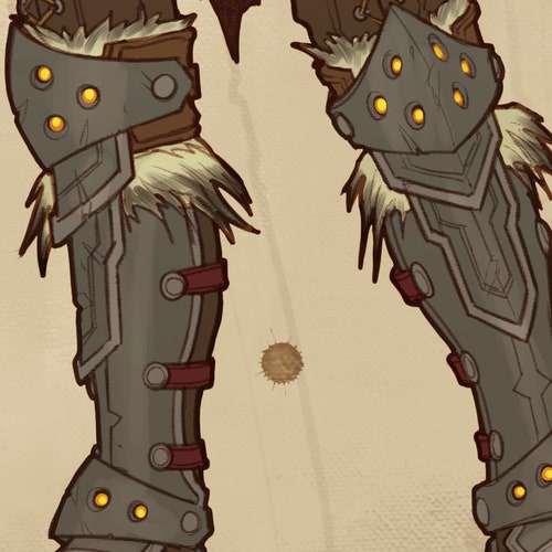 Barbarian Shin Armor Cosplay Pattern Level 50 Style Foam or - Etsy