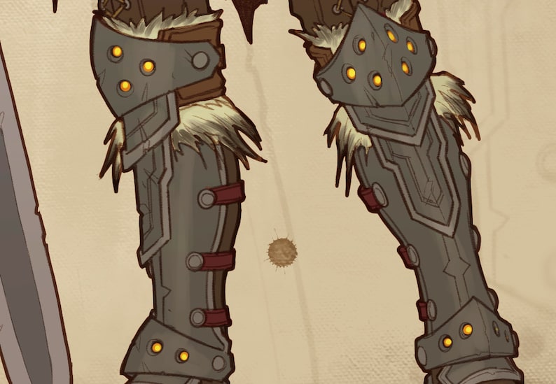 Barbarian Shin Armor Cosplay Pattern Level 50 Style Foam or Worbla - Etsy