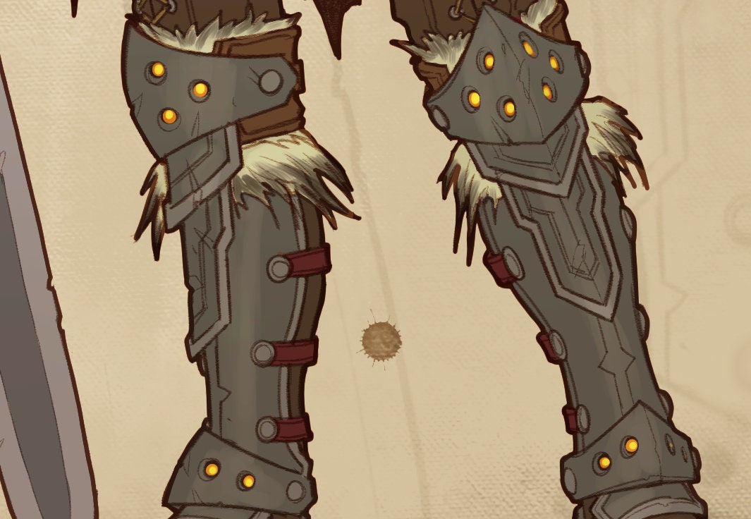 Barbarian Shin Armor Cosplay Pattern Level 50 Style Foam or Worbla - Etsy