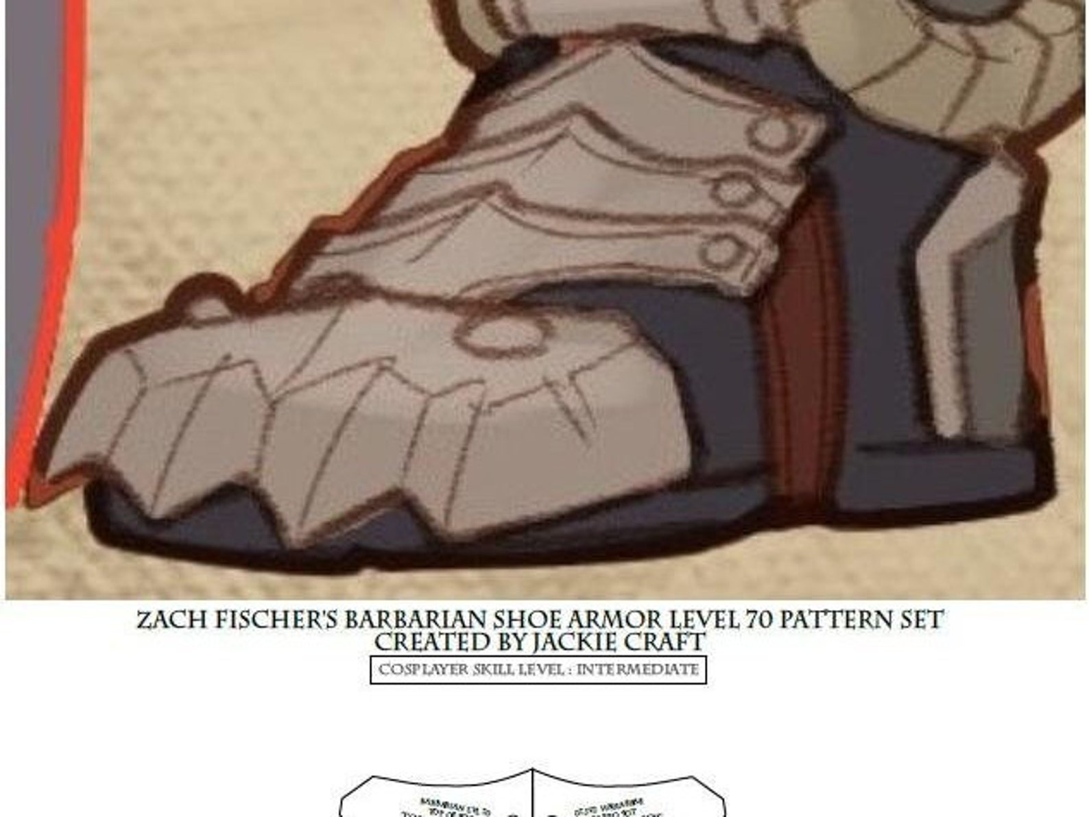 Barbarian Foot Armor Cosplay Pattern Level 70 Style Foam or Worbla - Etsy