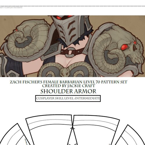 Barbarian Shin Armor Cosplay Pattern Level 50 Style Foam or - Etsy
