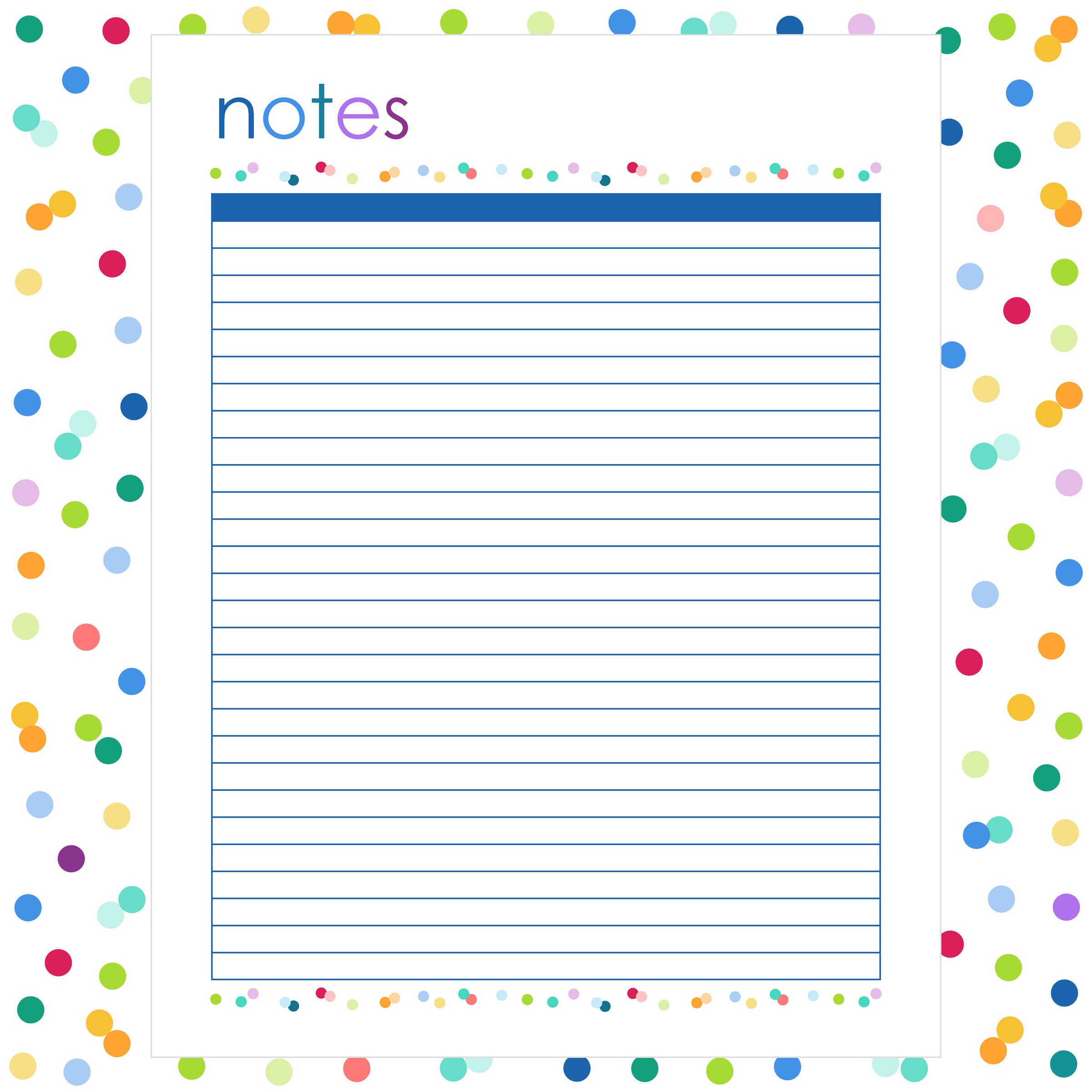 NOTE PAGES Planner Printable Digital iPad Goodnotes Notebook Lined ...