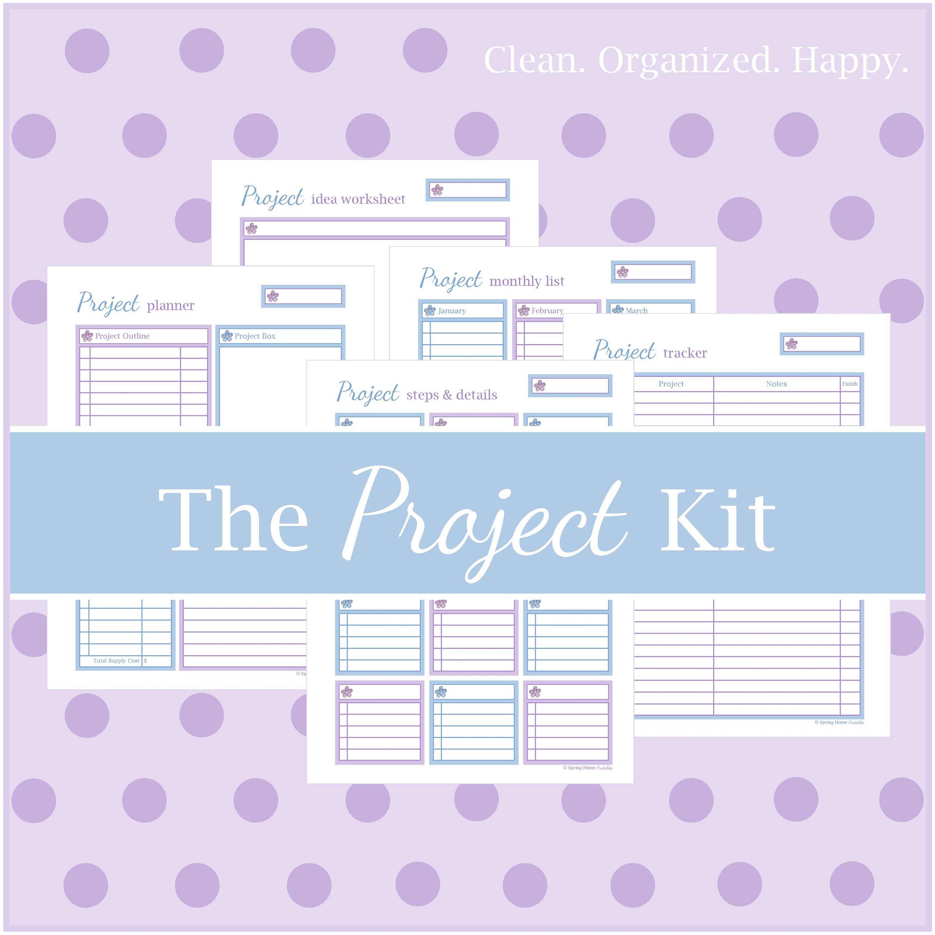 PROJECT PLANNER Printable Pages Digital Notebook Project Planning Ideas ...