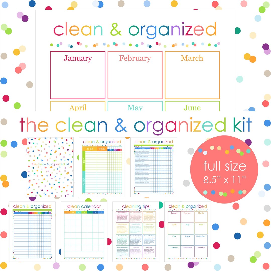 CLEANING PLANNER Printable Digital iPad Weekly Housekeeping Schedule ...