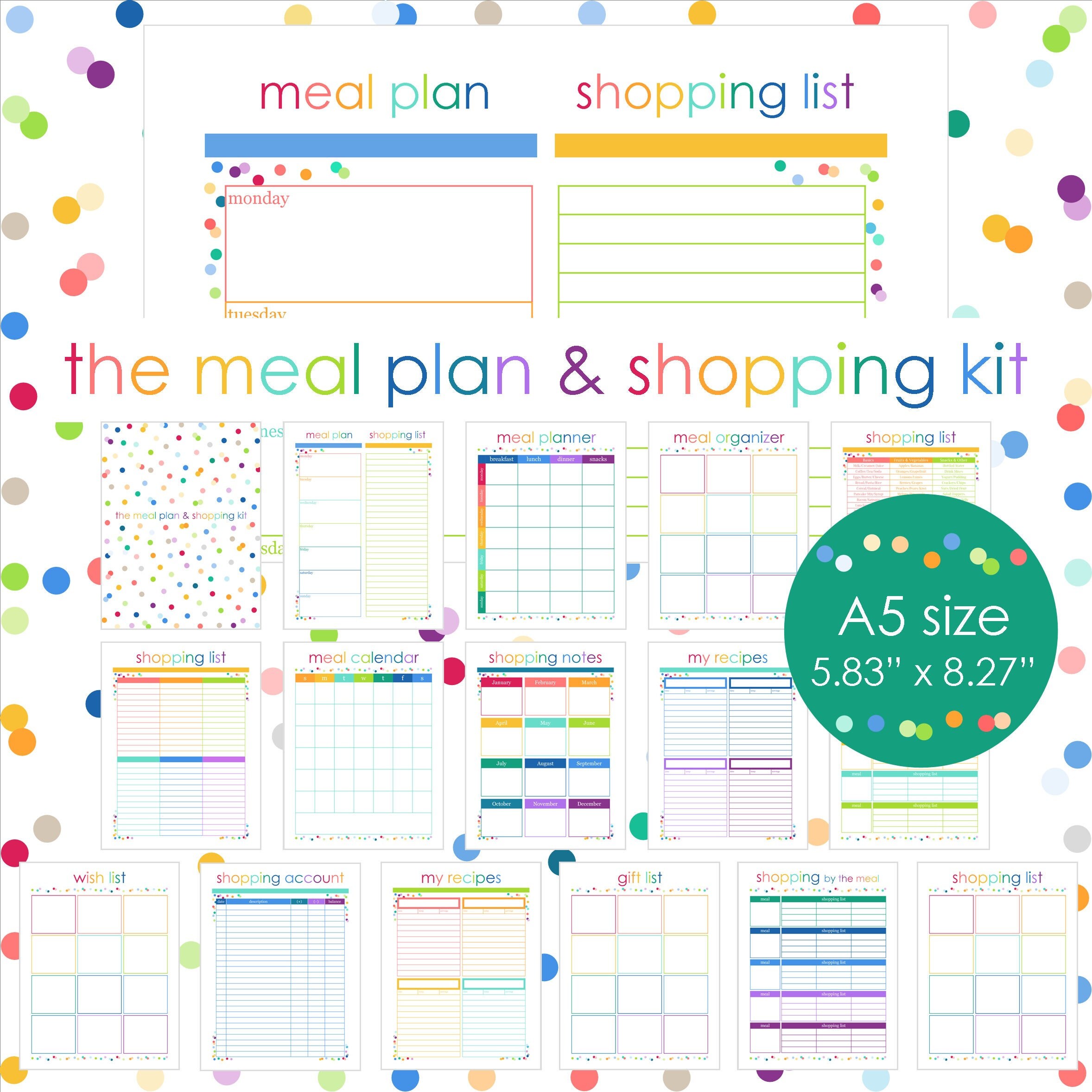 MEAL PLANNER Printable Digital iPad Goodnotes Pages Family Dinner Plan ...