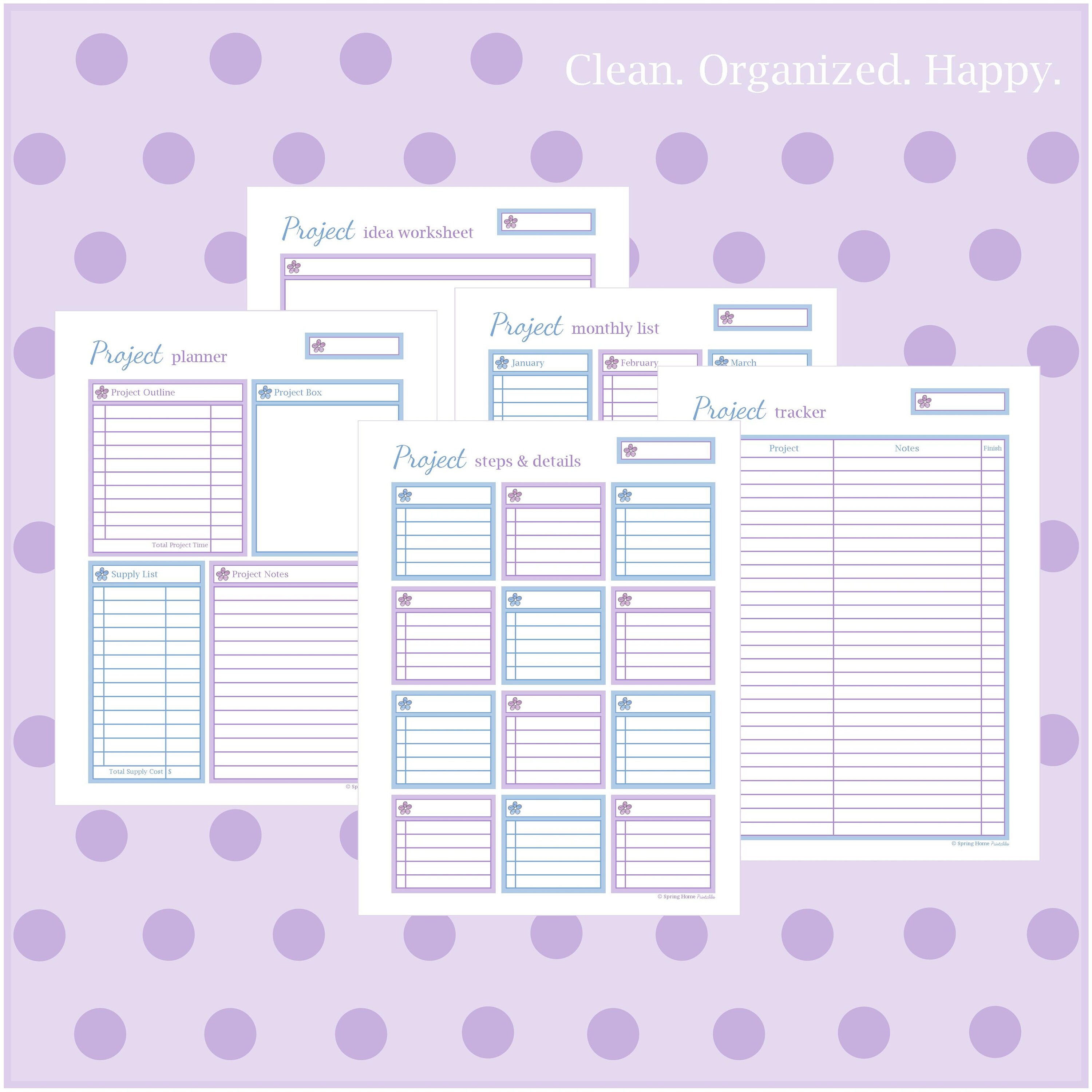 PROJECT PLANNER Printable Pages Digital Notebook Project Planning Ideas ...