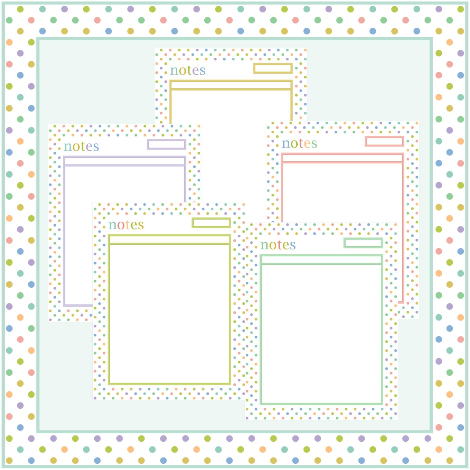 NOTE PAGES Planner Printable Pages Lined Journal Notebook Sheets Happy ...