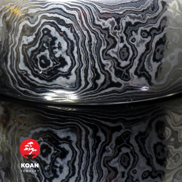 Titanium Damascus Ring - Etsy