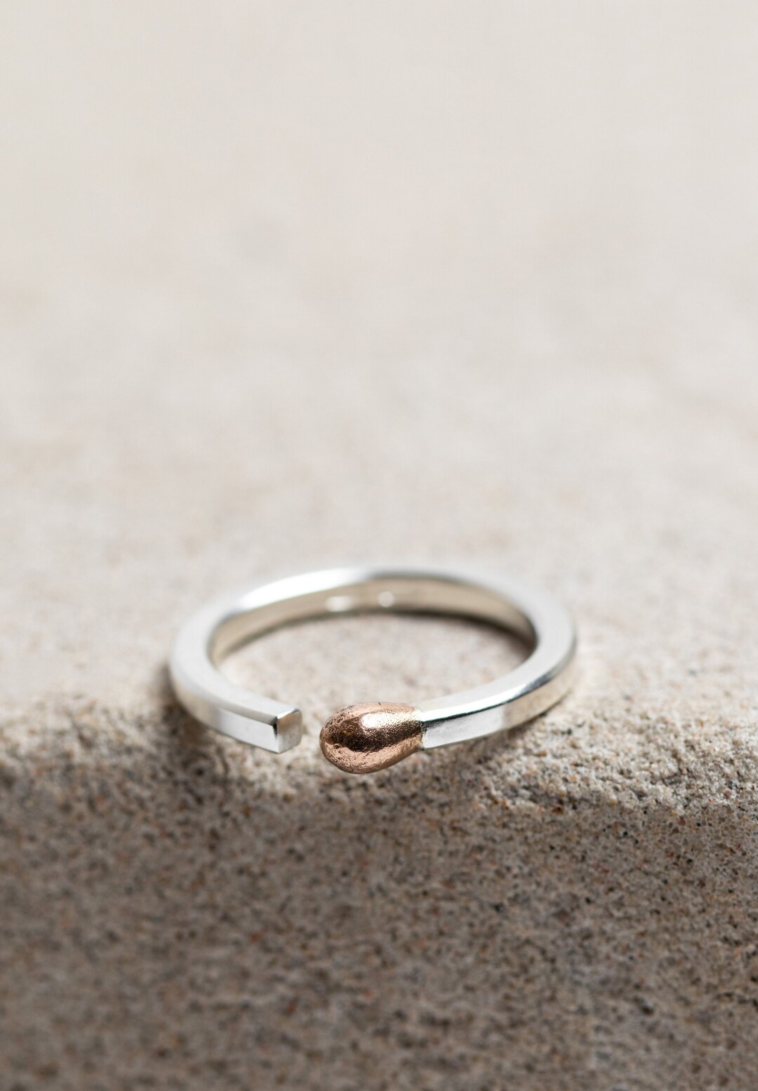 Matchstick Unlit Ring PERFECT MATCH. Made of Rose Gold and - Etsy