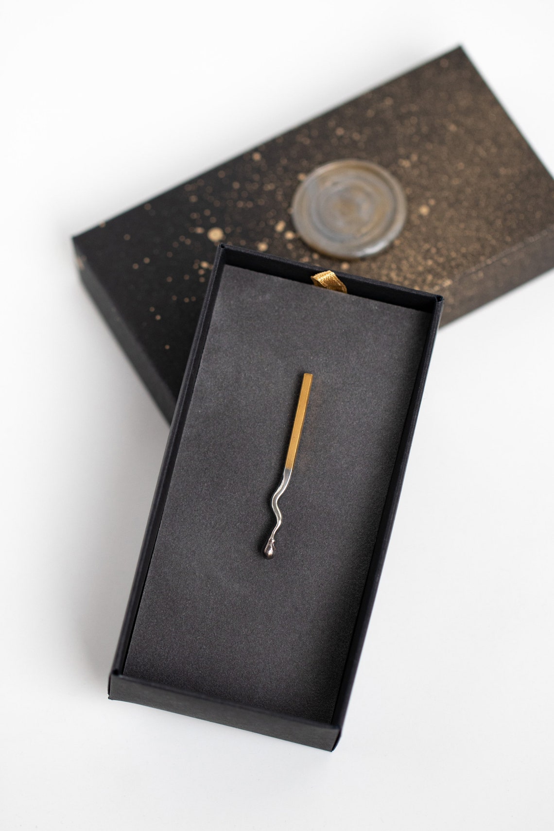 PERFECT MATCH Golden Burned Matchstick Pin. Burn Off. Matches | Etsy