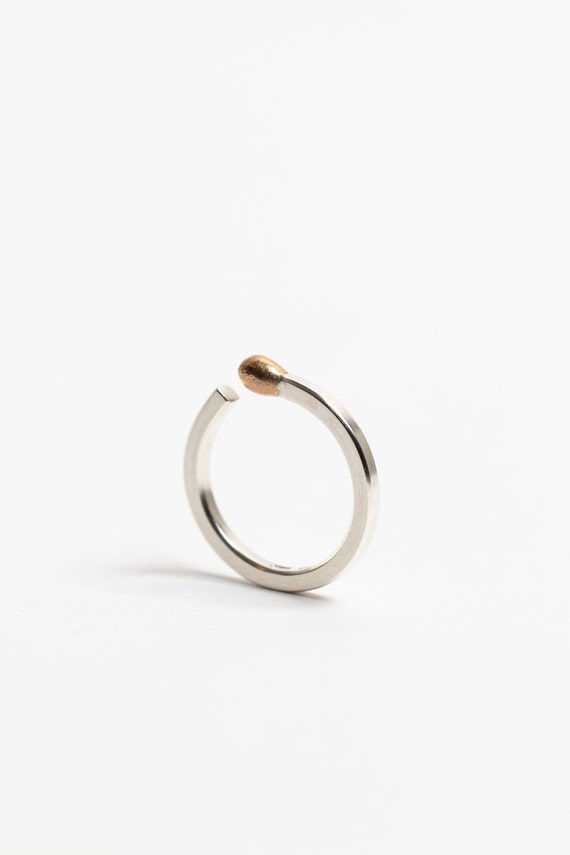Matchstick Unlit Ring PERFECT MATCH. Made of Rose Gold and - Etsy