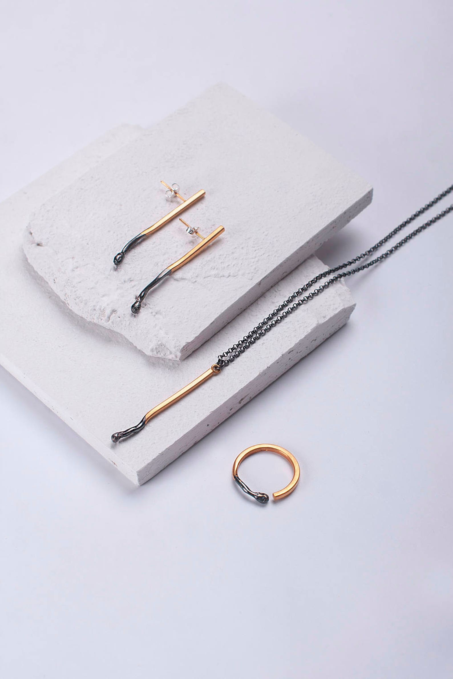 Golden Matchstick Burned Ring PERFECT MATCH. Do Not Burn. - Etsy