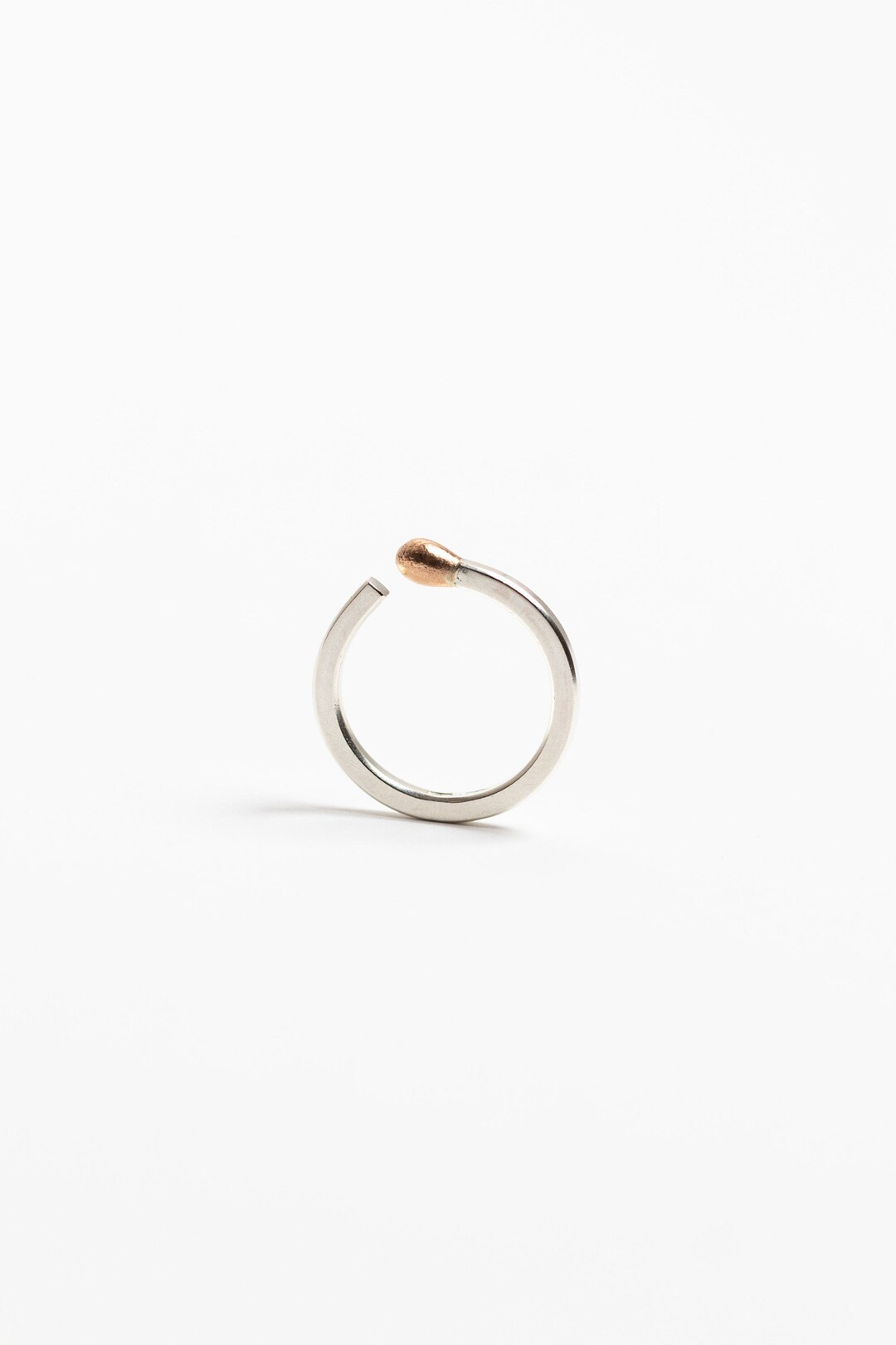 Matchstick Unlit Ring PERFECT MATCH. Made of Rose Gold and Silver ...