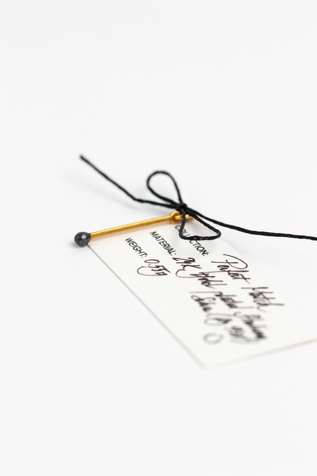 Tiny Golden Matchstick Pendant PERFECT MATCH. Be Ready to Light Fire ...