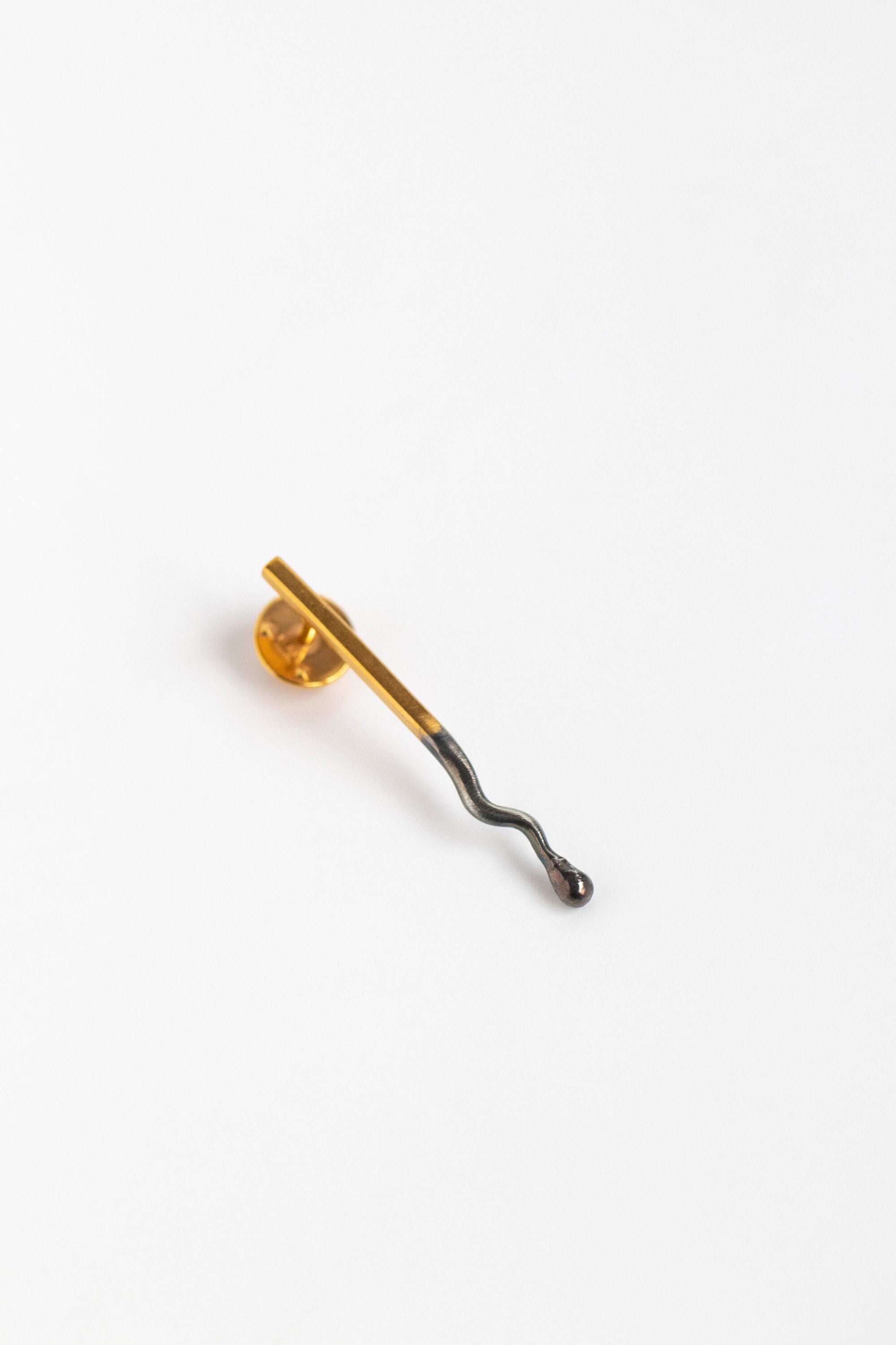 PERFECT MATCH Golden Burned Matchstick Pin. Burn Off. Matches Jewelry ...