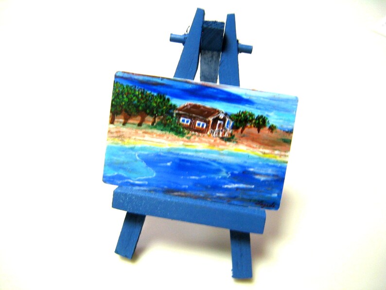Hidden Hideaway, a Minipainting and Easel - Etsy
