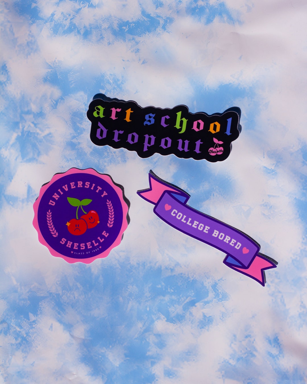 Art School Dropout College Bored University Sticker Pack - Etsy
