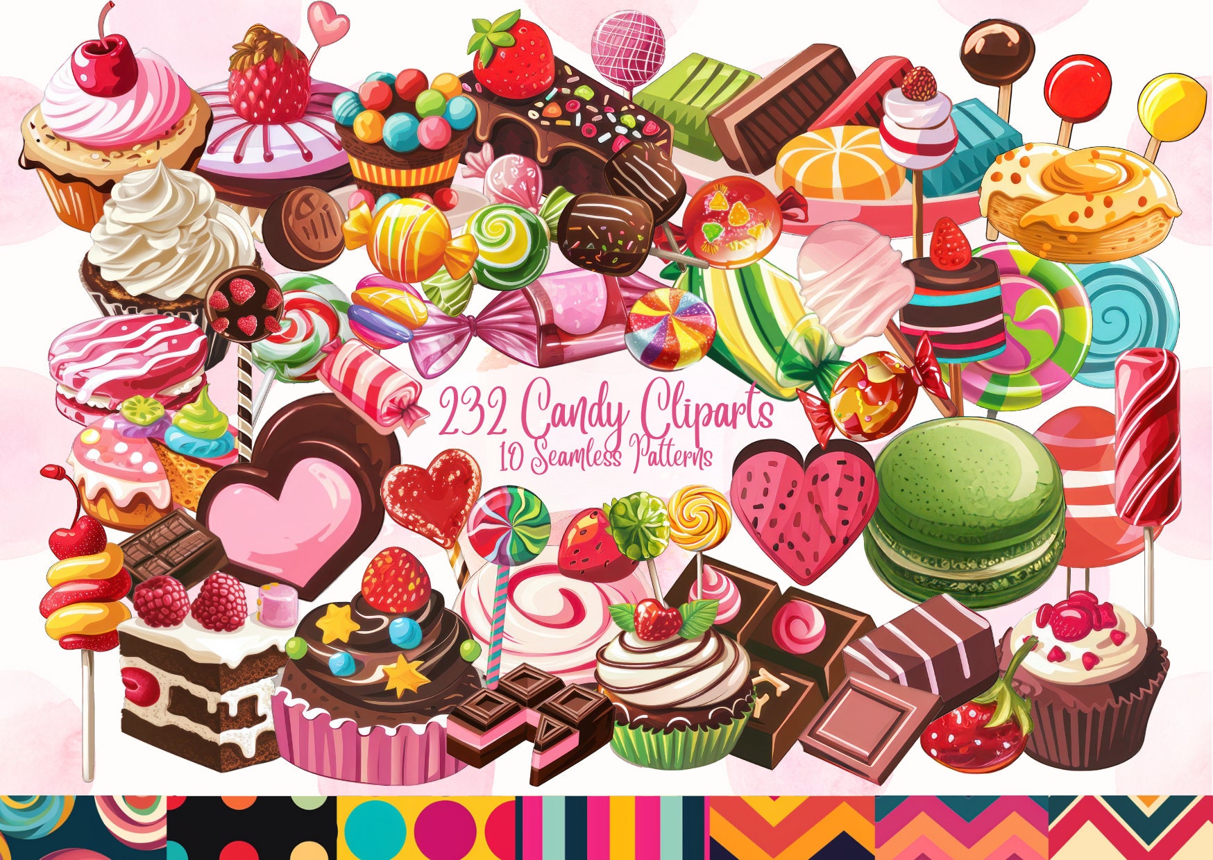 Candy Land Delights Clipart Png: Candy Clipart, Lollipop Clipart ...