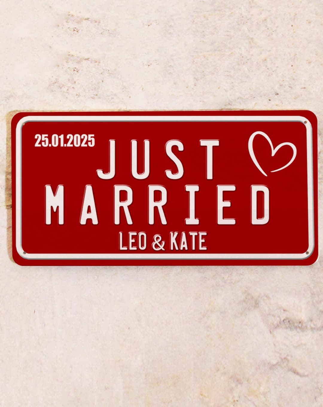 Just Married Sign License Plate - Wedding Car Decoration, сustom ...