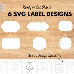 Label Sticker Svg Bundle Label Cut Files Jar Label Template Svg Cricut ...