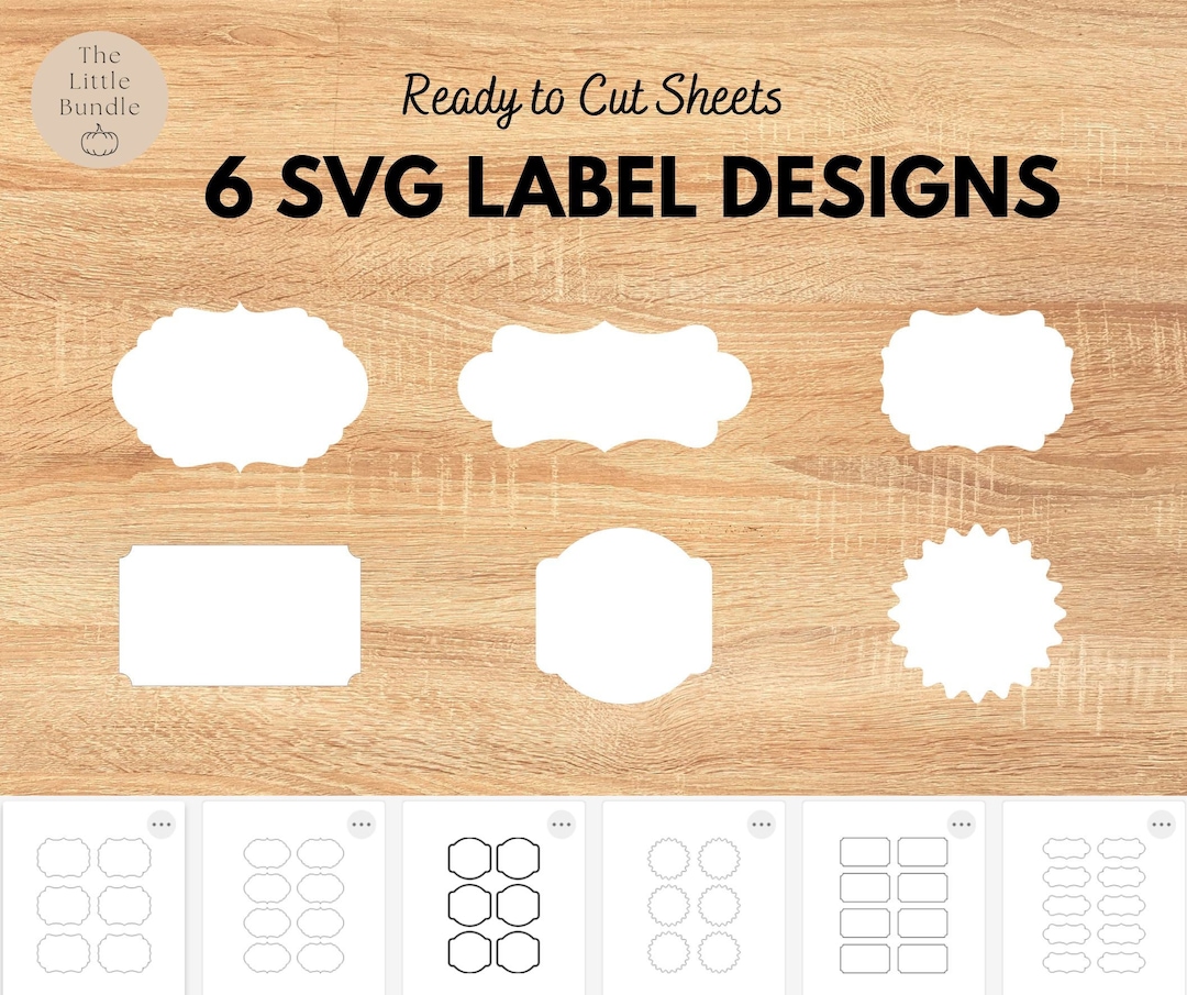 Label Sticker Svg Bundle Label Cut Files Jar Label Template Svg Cricut ...