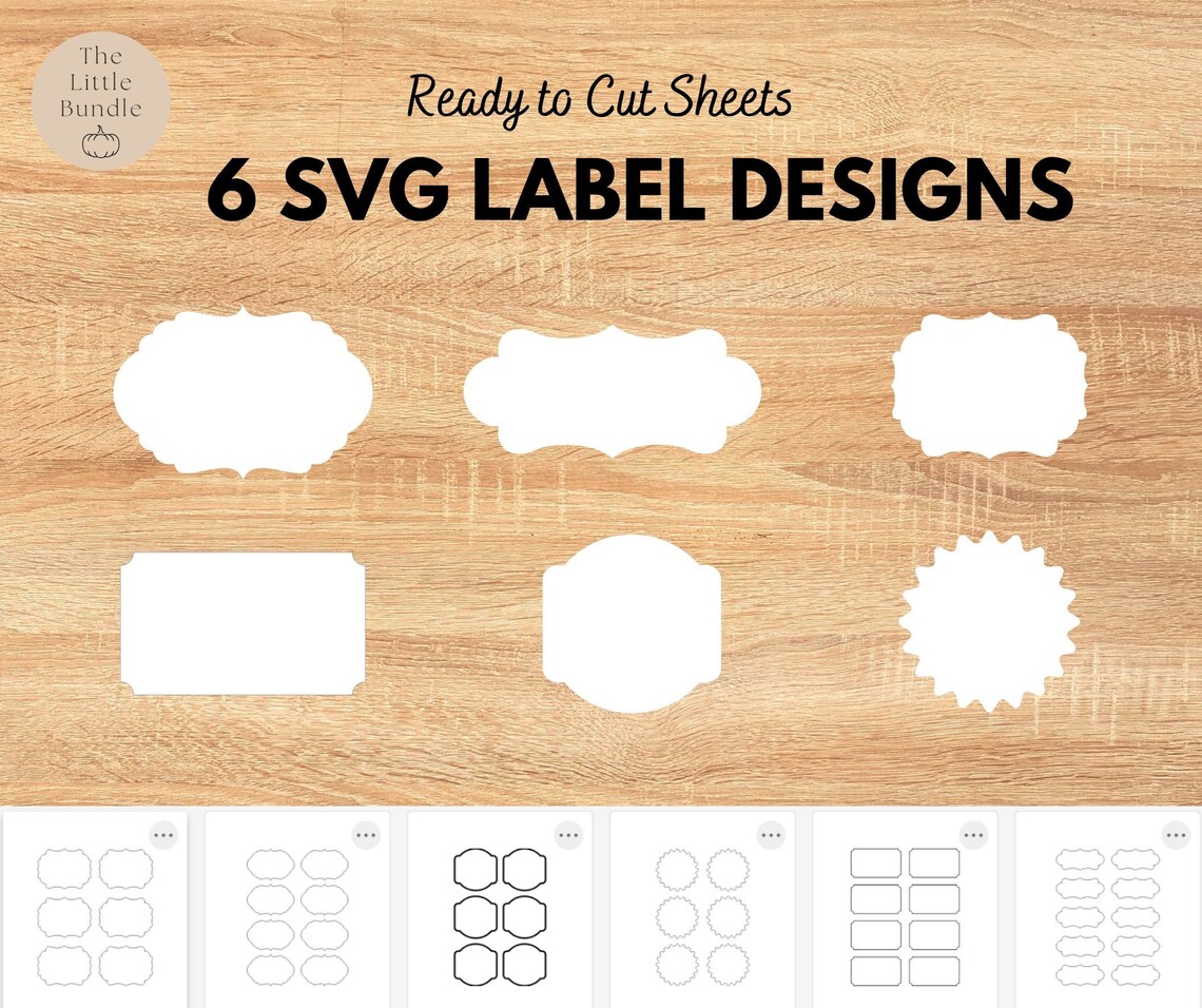 Label Sticker Svg Bundle Label Cut Files Jar Label Template - Etsy ...