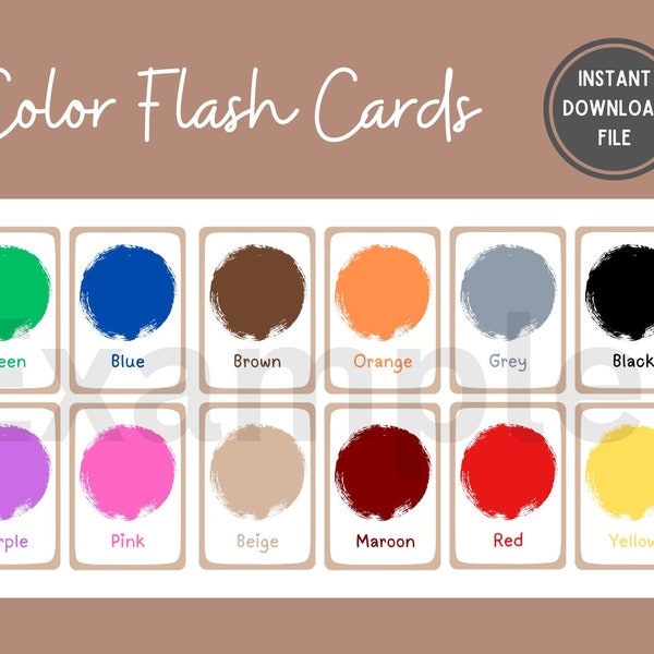 Toddler Flash Cards - Etsy UK