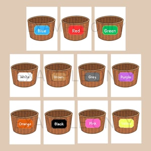 Color Sorting Activity, Montessori Color Montessori Card Printable ...