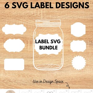 Label Sticker Svg Bundle Label Cut Files Jar Label Template Svg Cricut ...
