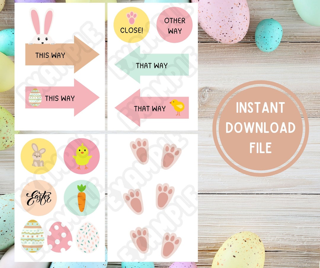 Easter Hunt Signs Printable Easter Hunt Clues Easter Hunt Printable ...