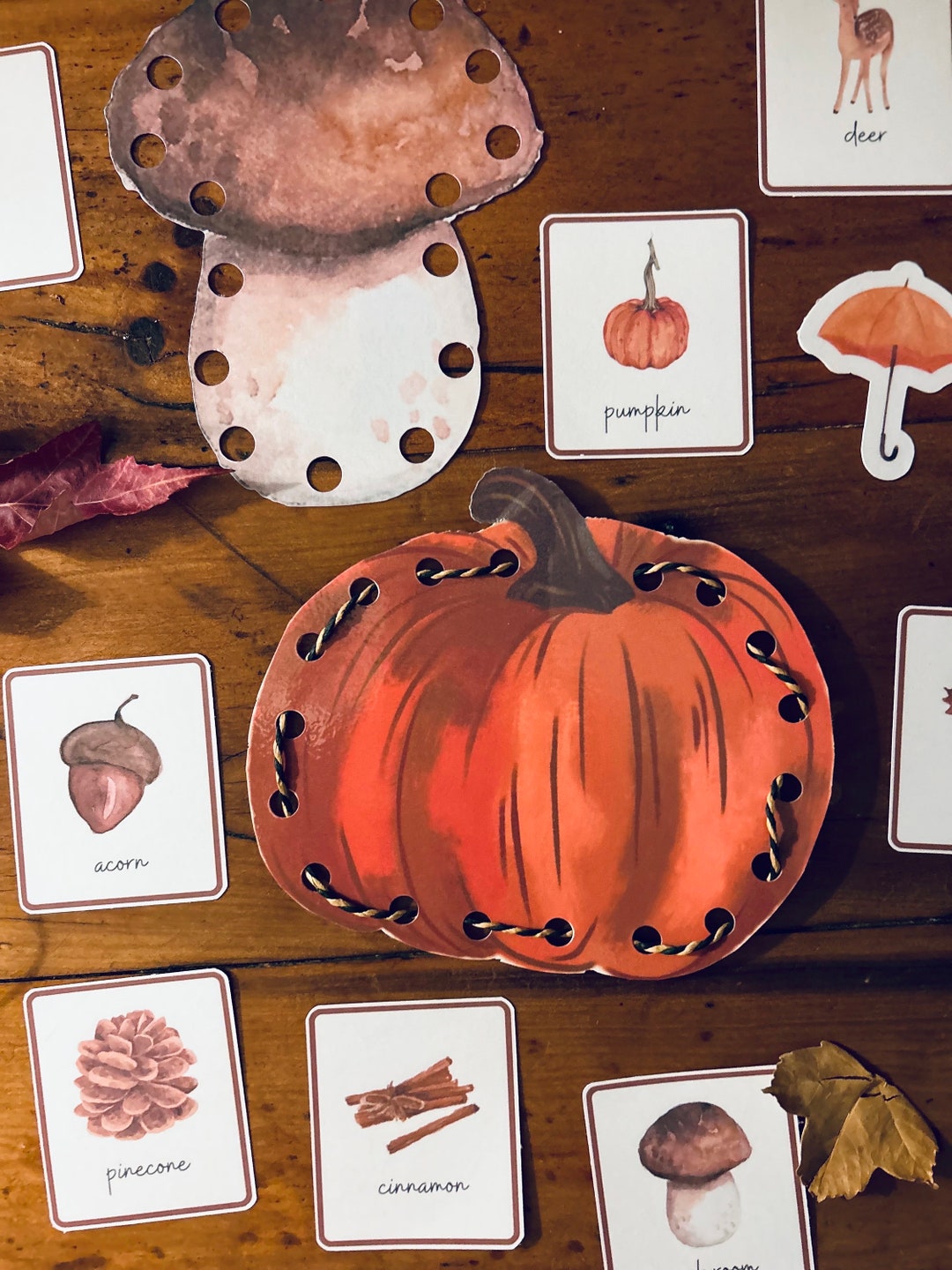 Autumn Flashcards, Fall Flashcards Printable Flashcards Printable ...