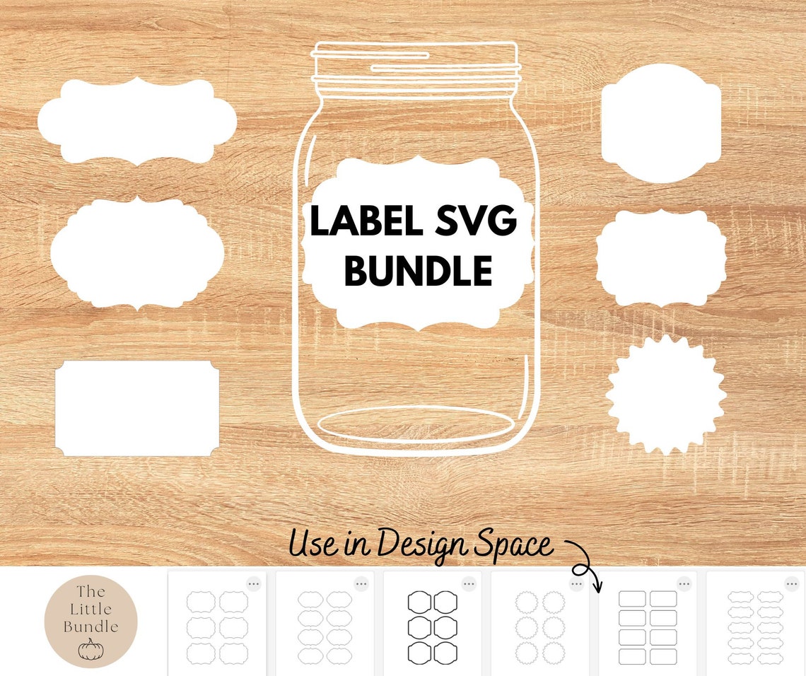 Label Sticker Svg Bundle Label Cut Files Jar Label Template Svg Cricut ...