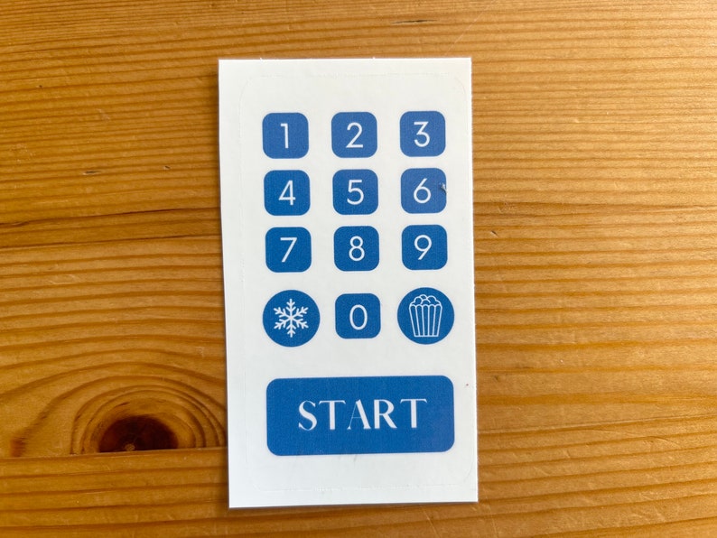 Microwave Decal for Play Kitchen, Microwave Sticker Play Kitchen Decal ...
