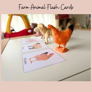 Farm Flashcards Printable Montessori Flash Cards Three Part Cards Farm ...