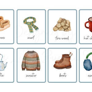 Printable Winter Activities, Winter Flashcards Printable Threading ...