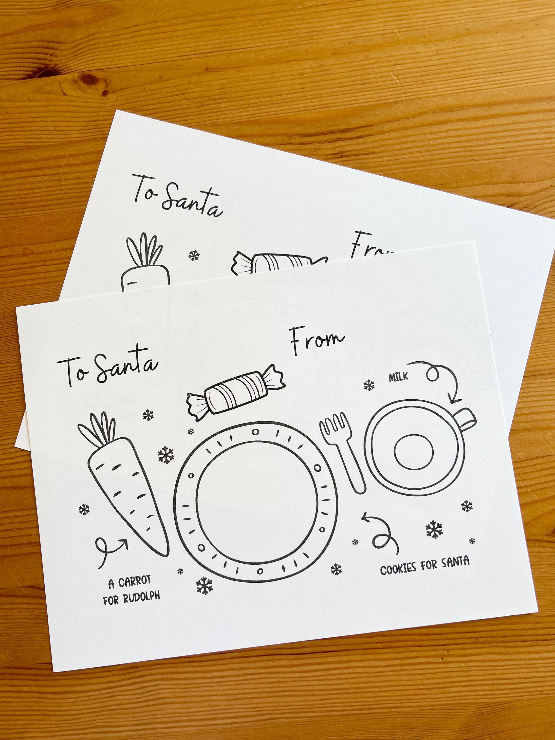 Christmas Coloring Mat Printable Holiday DIY Decor Kids Fun Kids Table ...