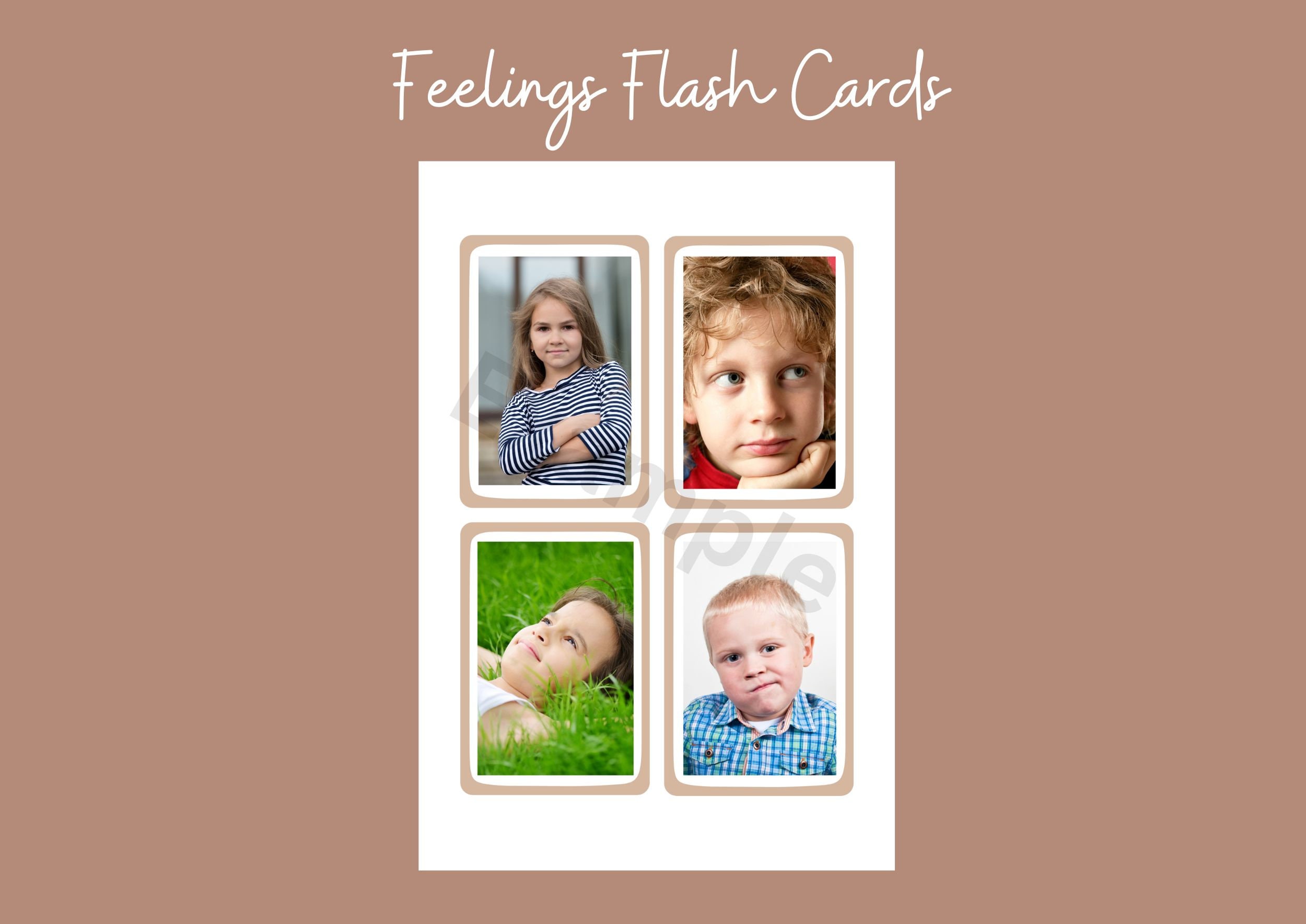 Emotions Flashcards Printable Montessori Flash Cards Feelings - Etsy ...