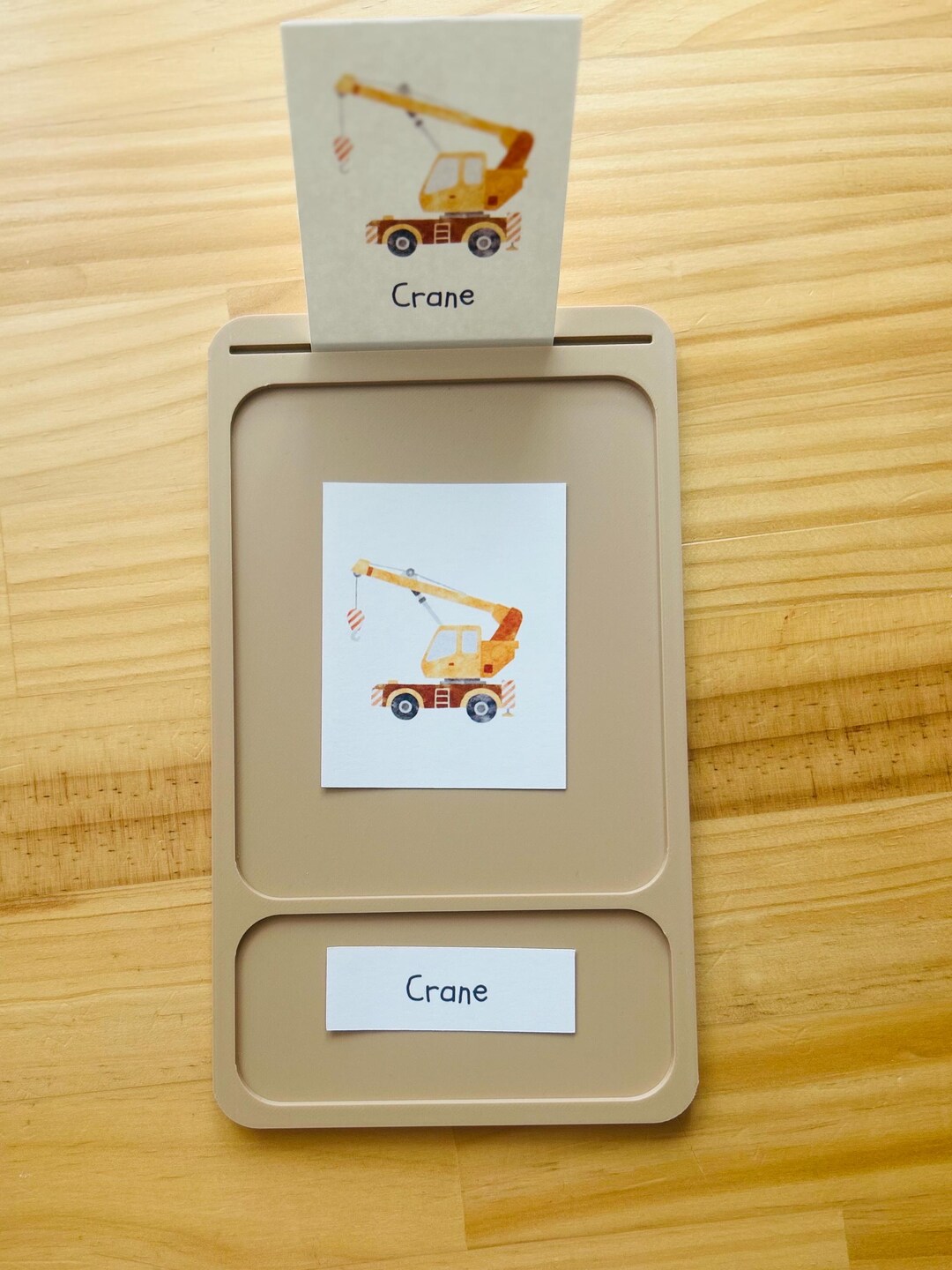 Three Part Card Tray, Flashcard Tray Flashcard Holder Montessori Tray ...