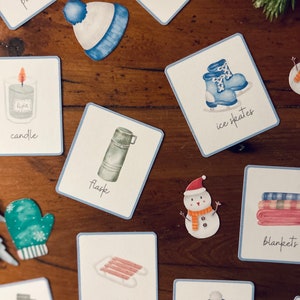 Printable Winter Activities, Winter Flashcards Printable Threading ...