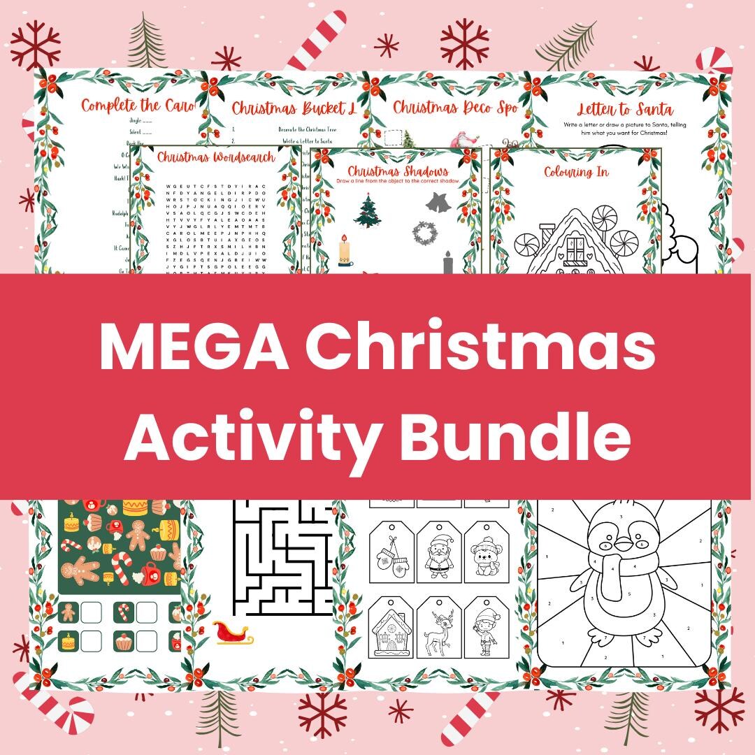 Printable Christmas Activity Pack for Kids Fun Holiday Games Printable ...