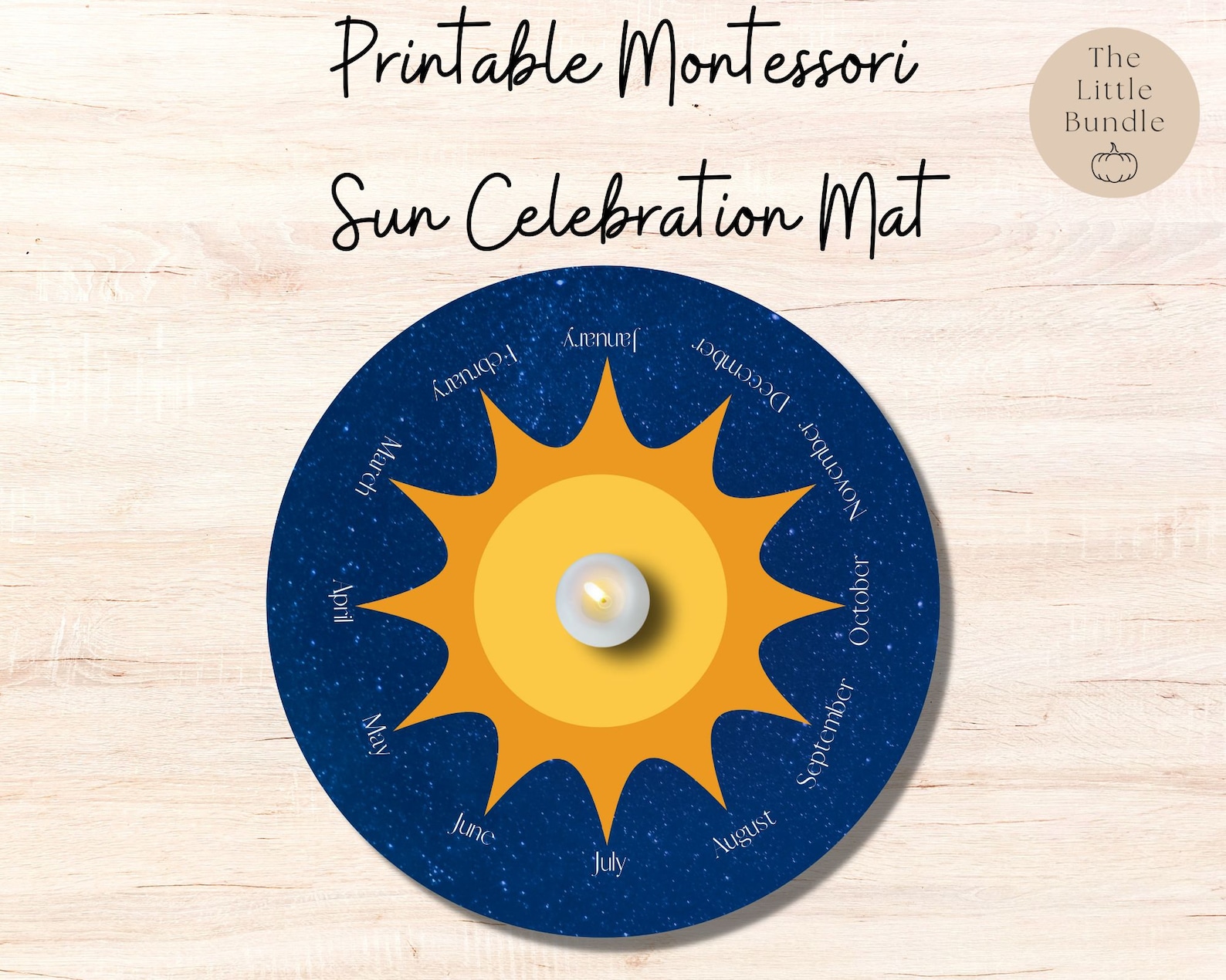 Montessori Sun Celebration Mat Printable Montessori Birthday Mat ...