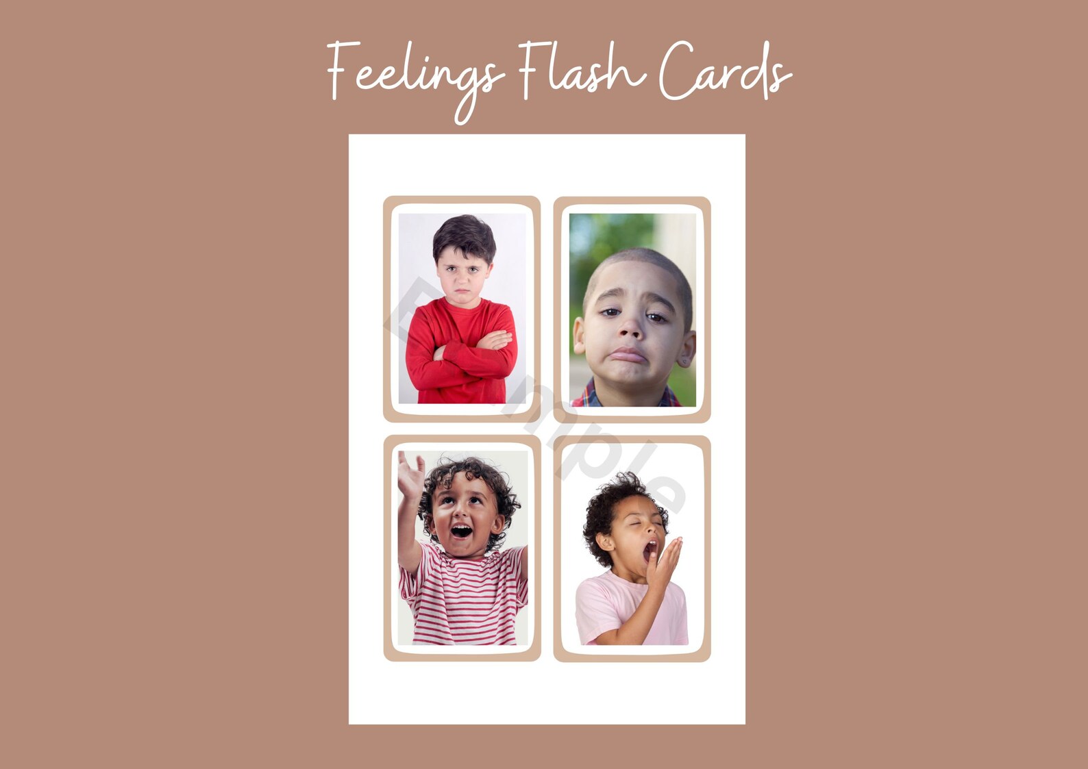 Emotions Flashcards Printable Montessori Flash Cards Feelings - Etsy ...