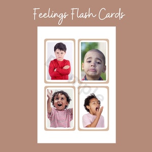 Emotions Flashcards Printable Montessori Flash Cards Feelings ...