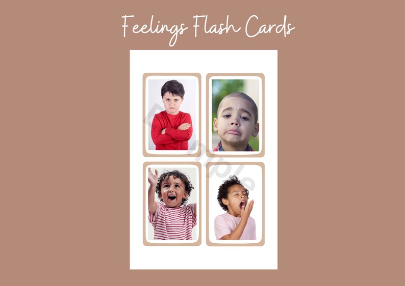 Emotions Flashcards Printable Montessori Flash Cards Feelings - Etsy ...