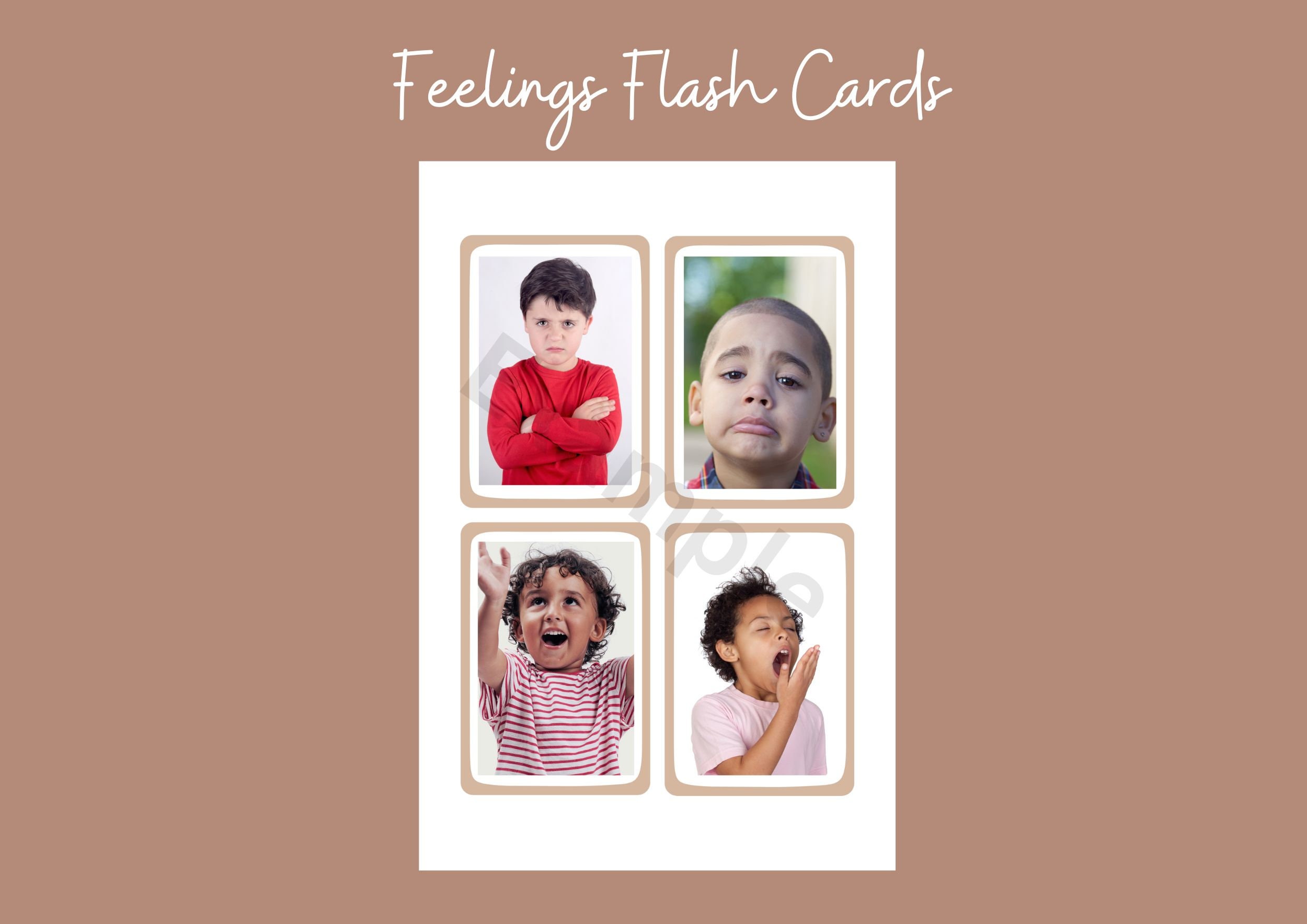 Emotions Flashcards Printable Montessori Flash Cards Feelings - Etsy ...