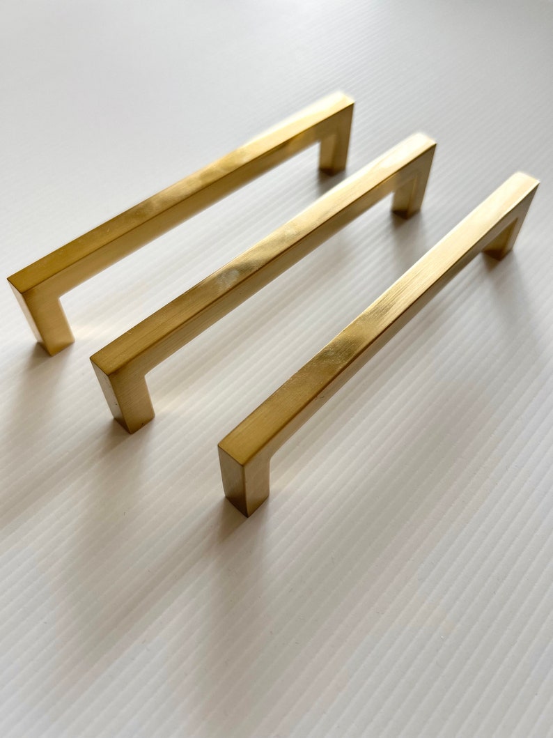 Gold Handles 128mm Handles Gold 128mm Handles Brass Modern Handles ...