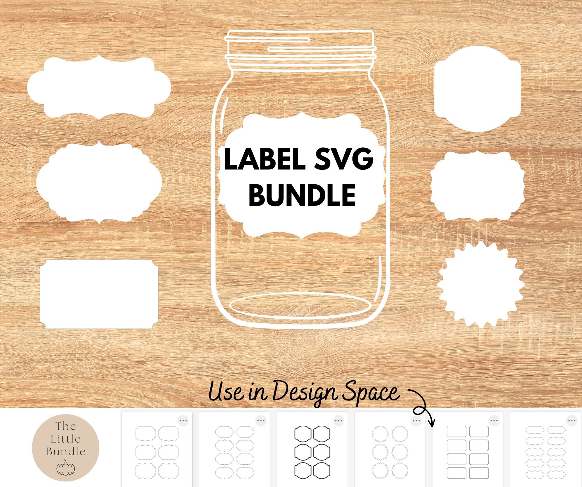 Label Svg Bundle Label Cut Files Tag Svg Mason Jar Label Svg Cricut ...